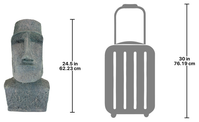 Large Easter Island Moai Head - Contemporary - Garden Statues And Yard ...
