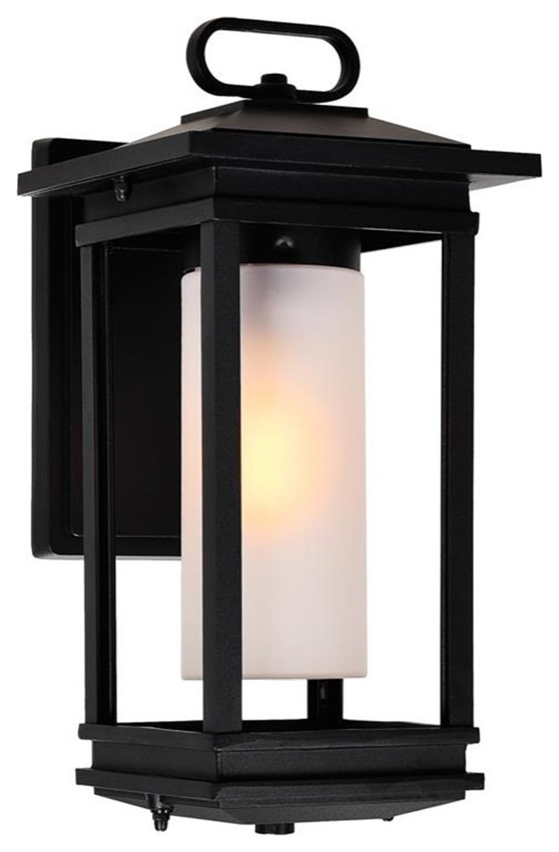 CWI Lighting Granville 1 Light Farmhouse Metal Outdoor Wall Lantern in ...