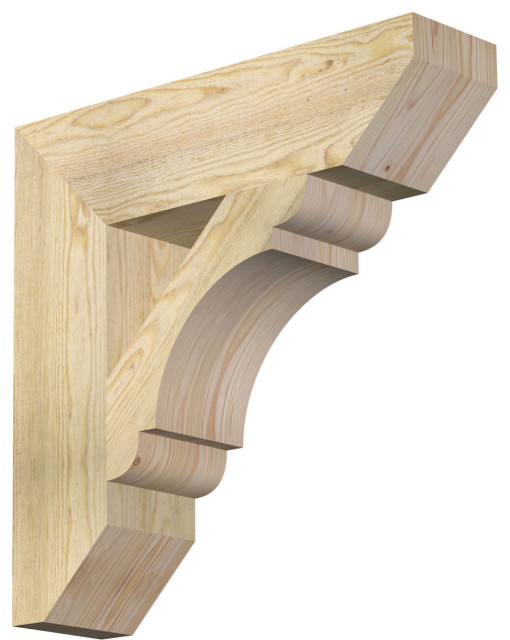 Balboa Traditional Bracket, 16"Dx28"H, 4"W Western Red Cedar/Rough Sawn ...