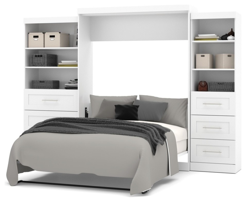 Bestar Pur By Bestar 126 Queen Wall Bed Kit, White - Transitional ...