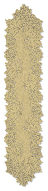 Leaf Runner, 68" - Contemporary - Table Runners - by Heritage Lace | Houzz