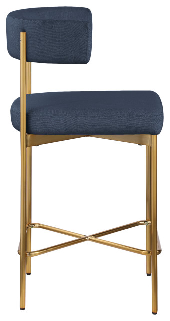 Rivage Durable Linen Textured Fabric Stool, Set of 2 - Midcentury - Bar Stools And Counter ...