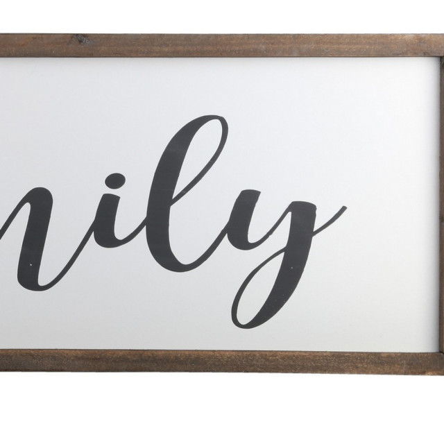 Wooden Wall Art with Cursive Family Typography, Set of 2, Brown and ...