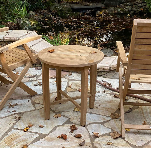 Teak Tea Table, Natural - Transitional - Outdoor Side Tables - by ...