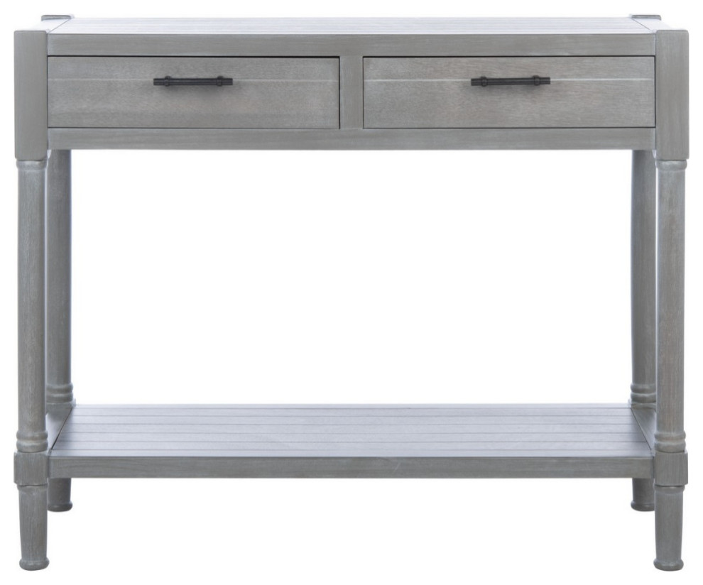 Lane 2 Drawer Console Table Whitewash Grey - French Country - Console ...