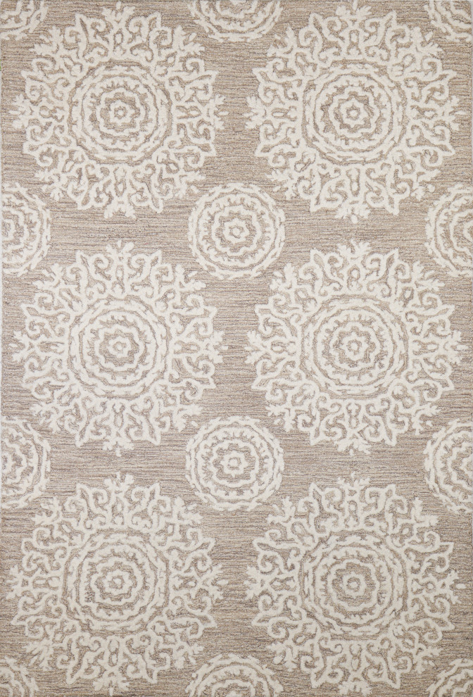 Bashian Nodal Area Rug Biscuit 7'6" X 9'6" - Contemporary - Area Rugs ...