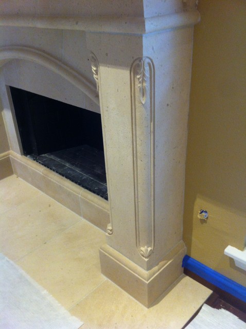 Custom stone fireplace - Traditional - Houston - by Bay Area Kitchens ...