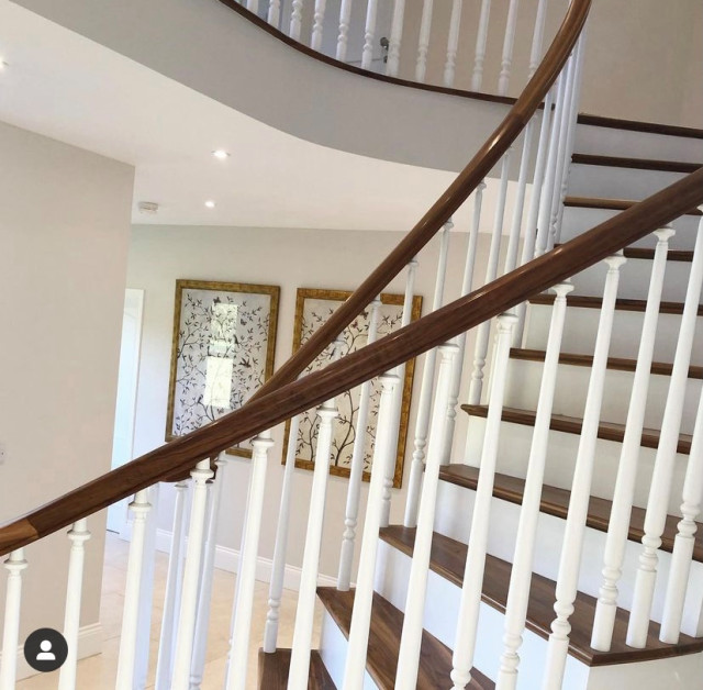 Sweeping Helical Staircase - Traditional - Staircase - West Midlands ...