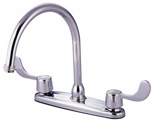GKB781 Water Saving Vista Centerset Kitchen Faucet with Blade Handles ...