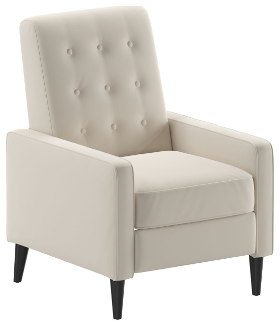 Cream Pushback Recliner - Midcentury - Recliner Chairs - by Kolibri ...