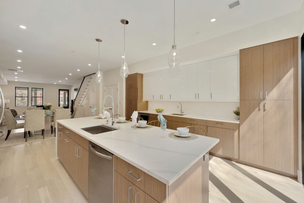 Columbia Heights Rowhouse Transformation - Contemporary - Kitchen - DC ...