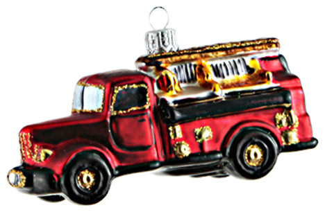 Vintage Firetruck Ornament - Contemporary - Christmas Ornaments - by ...