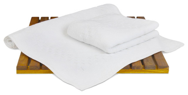 100% pure cotton, Checkered Pattern- Bath Mats set of 2, Bath Mats set ...