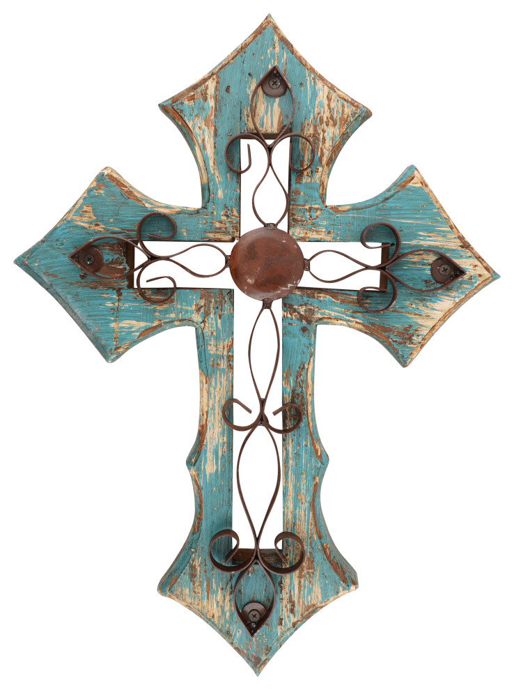 Laredo Wall Decor-Rustic-Farmhouse Cross-14x19 inches - Farmhouse ...