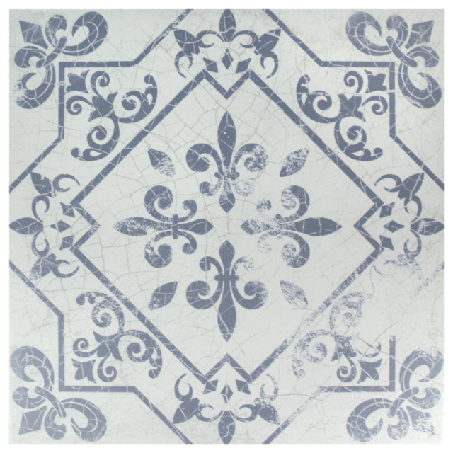 Atlantic Ceramic Floor and Wall Tile, Azul, Sample - Contemporary ...