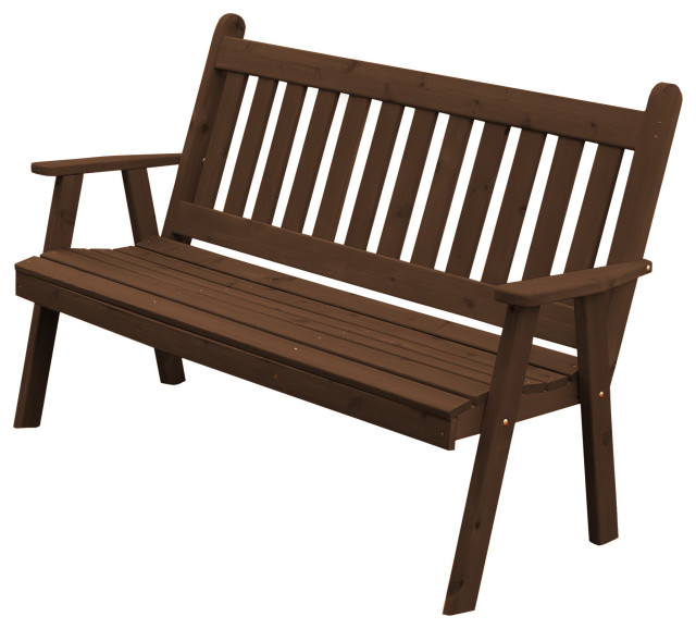 Cedar Traditional English Bench, 5 Foot - Transitional - Outdoor ...