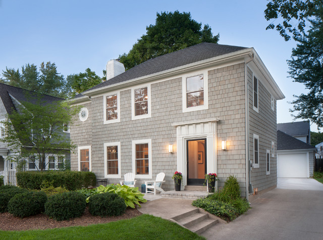 Colonial House With Siding