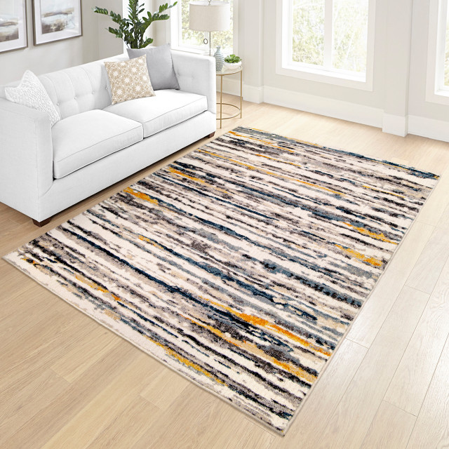 Palmetto Living Doral Dark (5'3" x 7'6") - Contemporary - Area Rugs ...