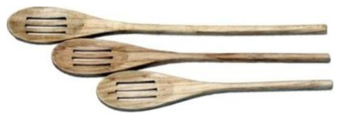 Chef Craft 20985 Slotted Wooded Spoon Set, 16" - Cooking Spoons - by ...