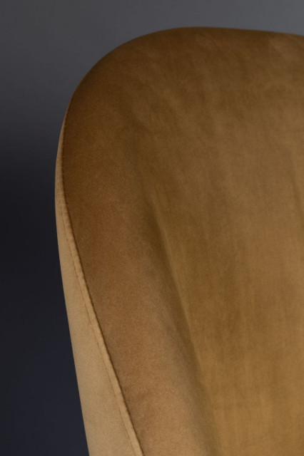 Camel Velvet Dining Chairs (2) | Dutchbone Barbara - Midcentury ...