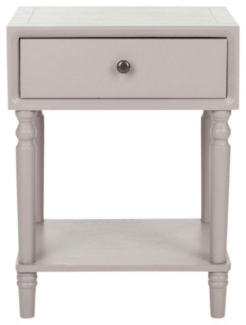 Thomas Accent Table With Storage Drawer, Gray Mauve - Traditional ...