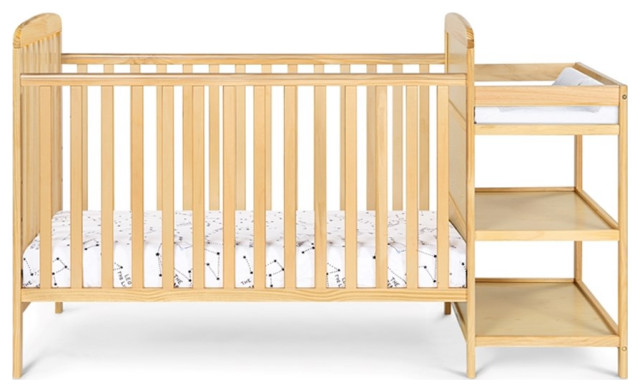 Suite Bebe Ramsey Traditional Wood Crib and Changer Combo in Natural ...