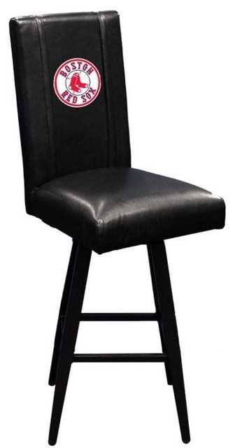 Boston Red Sox Swivel Bar Stool With Black Vinyl - Midcentury - Bar ...