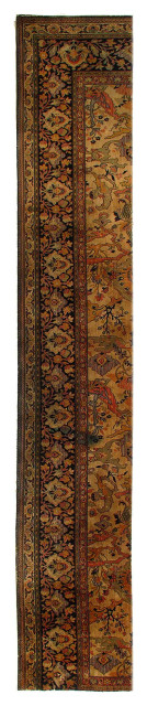 Fine Machine Made Vintage Isfahan Design Runner 2'3''x13'9 ...