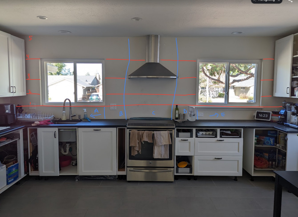 Backsplash tiling height