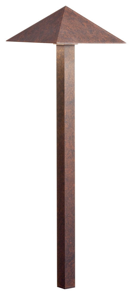 Textured Tannery Bronze 3000K LED Pyramid Path - Transitional - Path ...