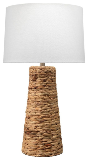 Natural Seagrass Rope Tapered Column Table Lamp 27 in Casual Coastal ...