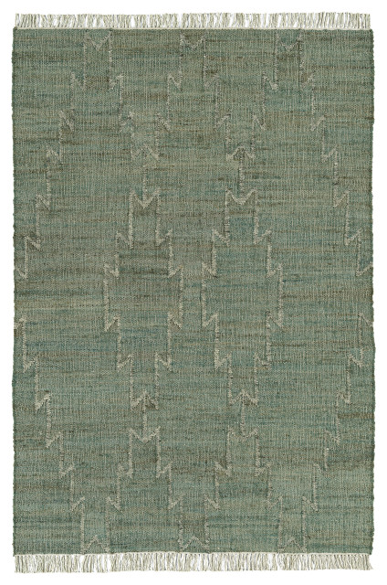Natural Jute Collection Seafoam 18" x 18" Square Indoor Throw Rug, 18 ...