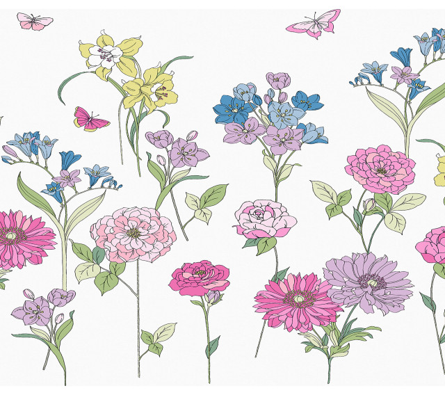 Laura Ashley Gilly Mural - Contemporary - Wallpaper - by Graham & Brown ...