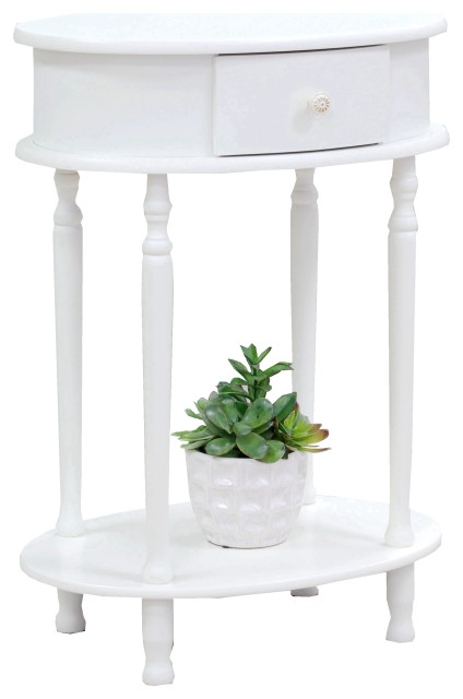 White Oval Table - Traditional - Side Tables And End Tables - by ...