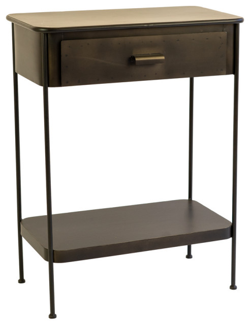 Metal Side Table with Drawer - Industrial - Side Tables And End Tables ...
