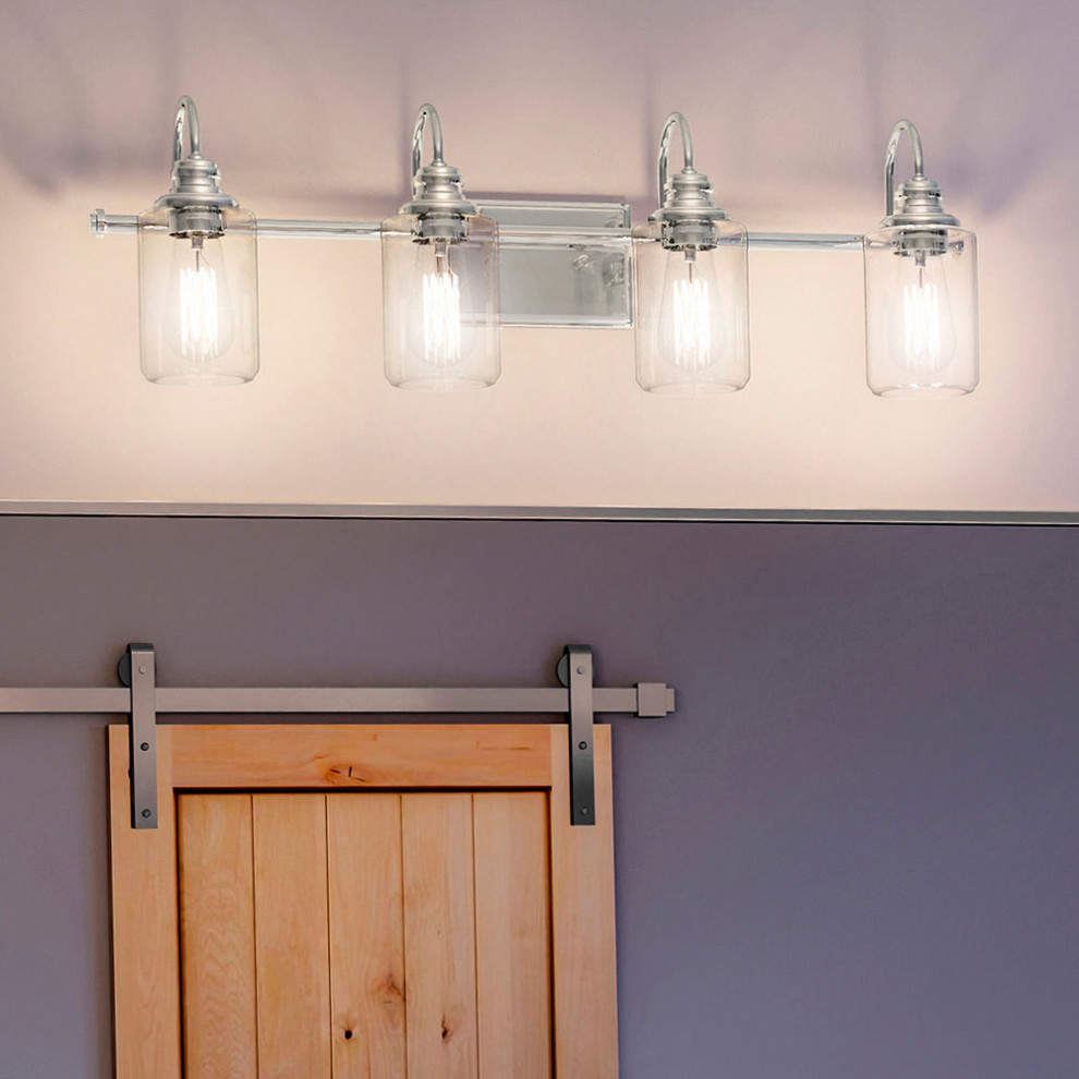 Luxury Vintage Bath Light, Brushed Nickel - Traditional - Bathroom ...