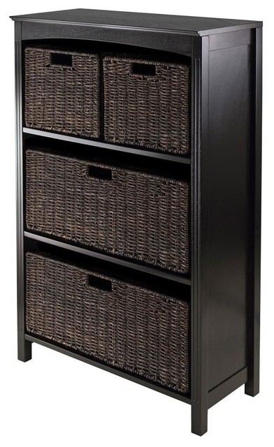 Winsome Terrace 5-Piece Storage Shelf/Bookcase - Tropical - Storage ...