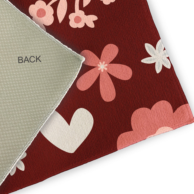 2' x 3' Flowery Love Valentines Chenille Indoor/Outdoor Rug, 5'x7 ...