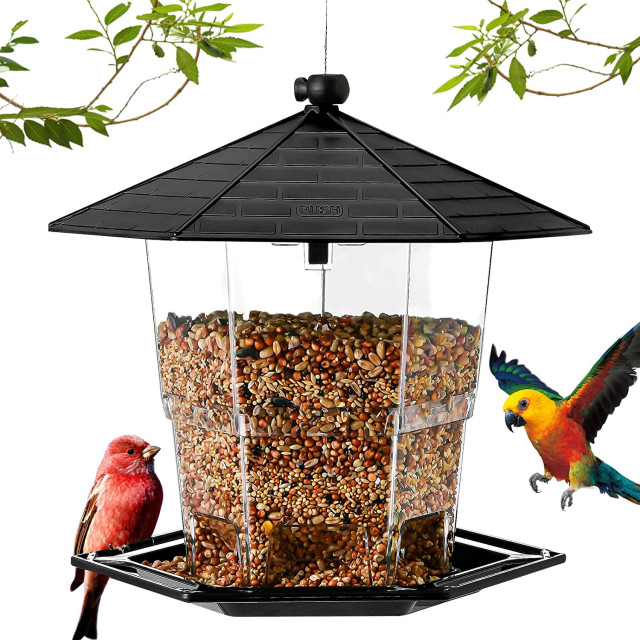 Hanging Bird Feeder with a Latch Feature - Eclectic - Bird Feeders - by ...