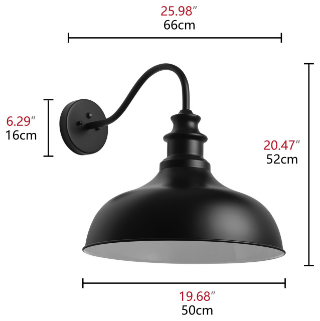 Unique Gooseneck Outdoor Barn Light Dusk to Dawn Wall Sconce ...