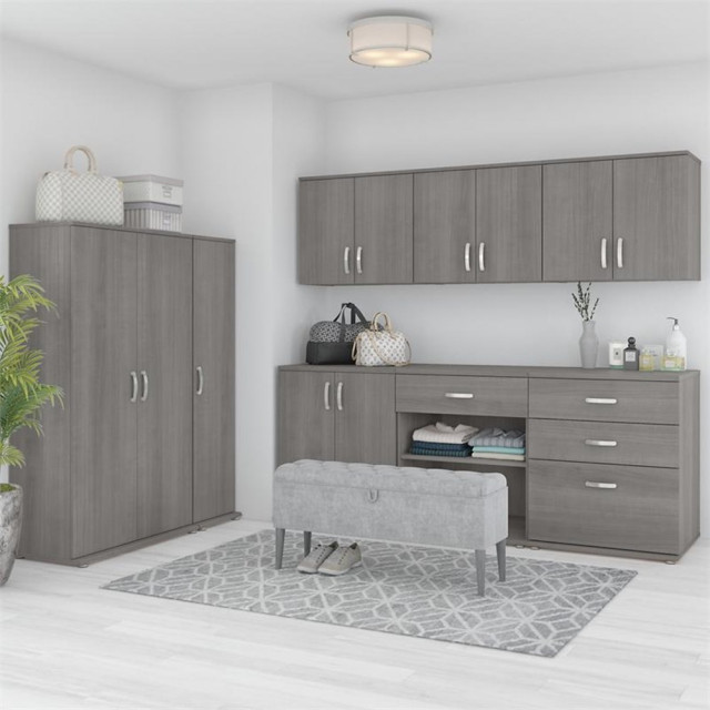 Universal Narrow Clothing Storage Cabinet in Platinum Gray - Engineered ...