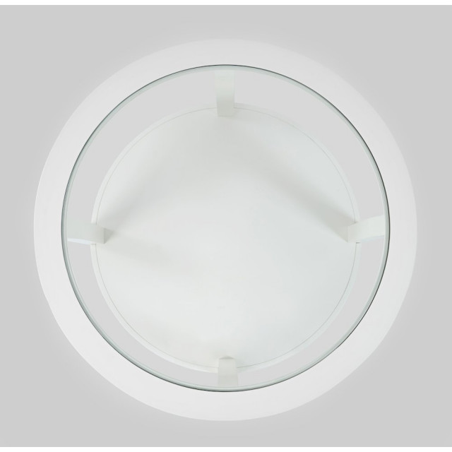 Urban Icon Contemporary Round Glass Inlay Coffee Table - Contemporary ...