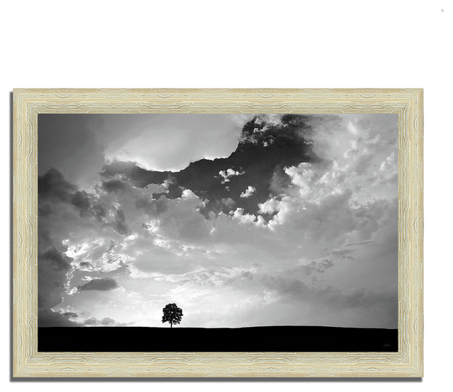 "Lone Tree" By Aledanda, Framed Painting Print, Ready To Hang ...