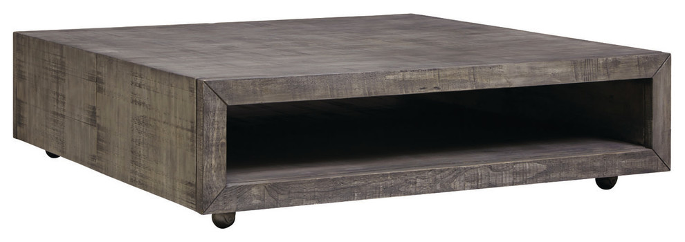 Palliser Furniture, Muse Cocktail Table With Casters, Square - Rustic ...