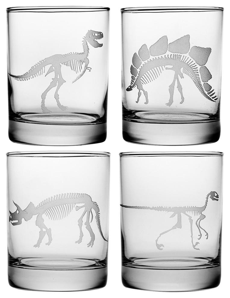 Jurassic 4-Piece Rocks Glass Set - Contemporary - Cocktail Glasses - by ...