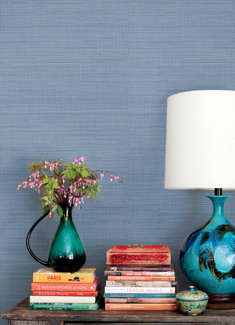 Spinnaker Denim Netting Wallpaper, Swatch - Contemporary - Wallpaper ...