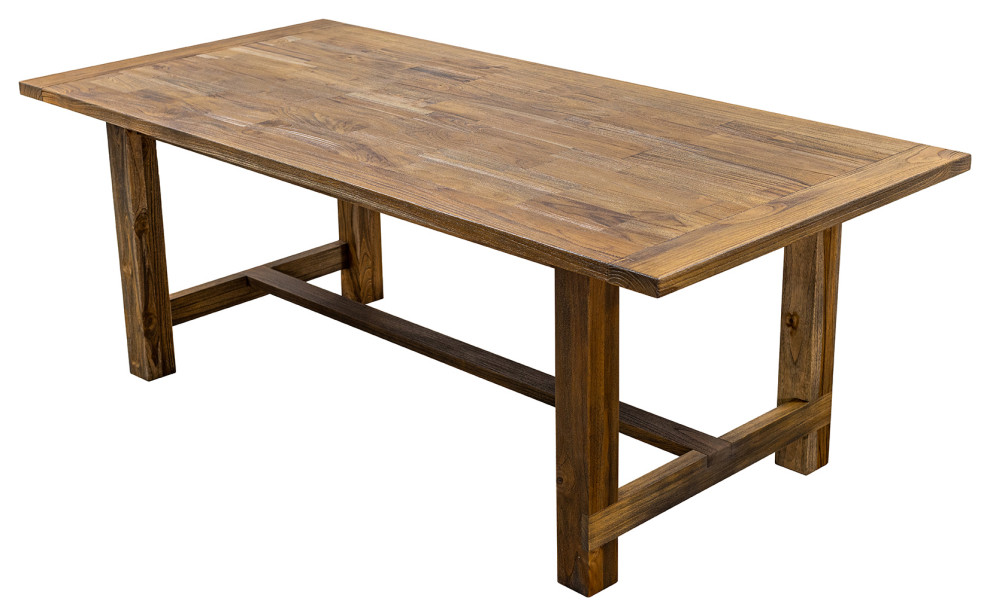 Handcrafted Nana Teak Solid Hardwood Dining Table, 60x38 - Transitional ...