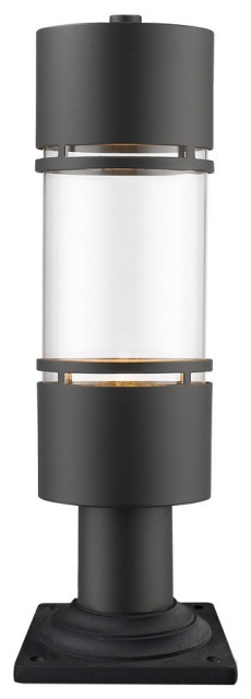 14W 1 LED Outdoor Pier Mount Lantern, Seaside Style, 6"Wx21.75 ...