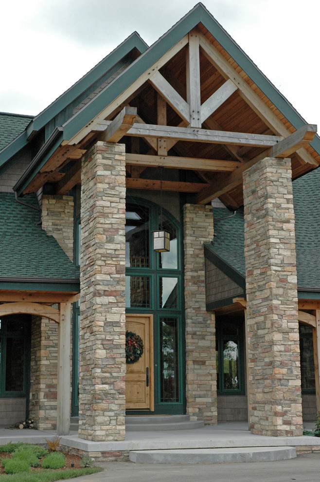 Timber Frame Home - Traditional - Exterior - Grand Rapids - by ASL ...