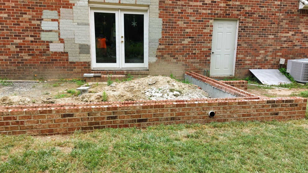 Foundation, Brick Skirt & 2 Sets of Steps - Exterior - Other - by Boyd ...